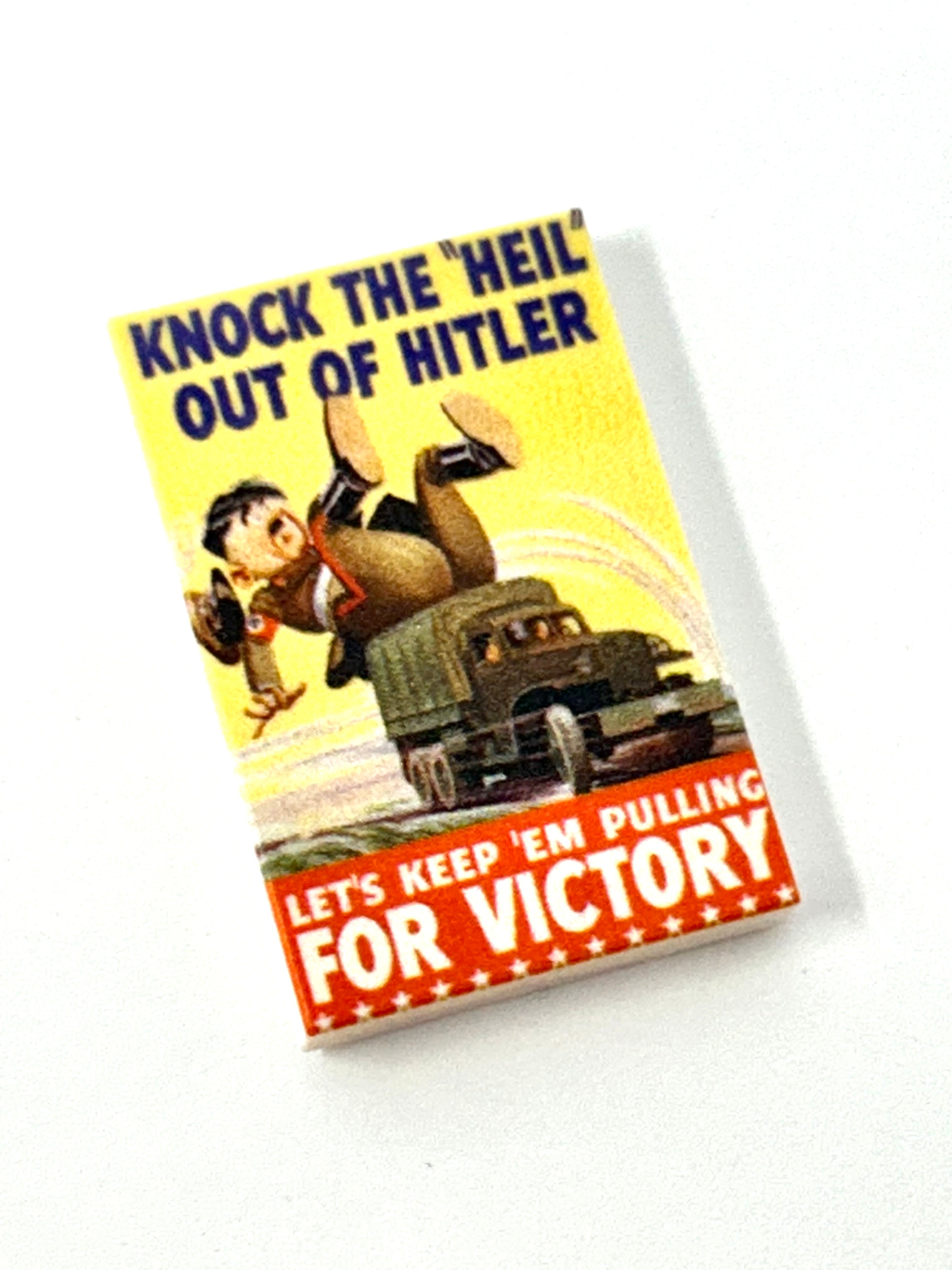 US WW2 Poster Knock The Heil Out Of Hitler 20 Panzer Bricklabs us-ww2-poster-knock-the-heil-out-of-hitler-20-panzer-bricklabs