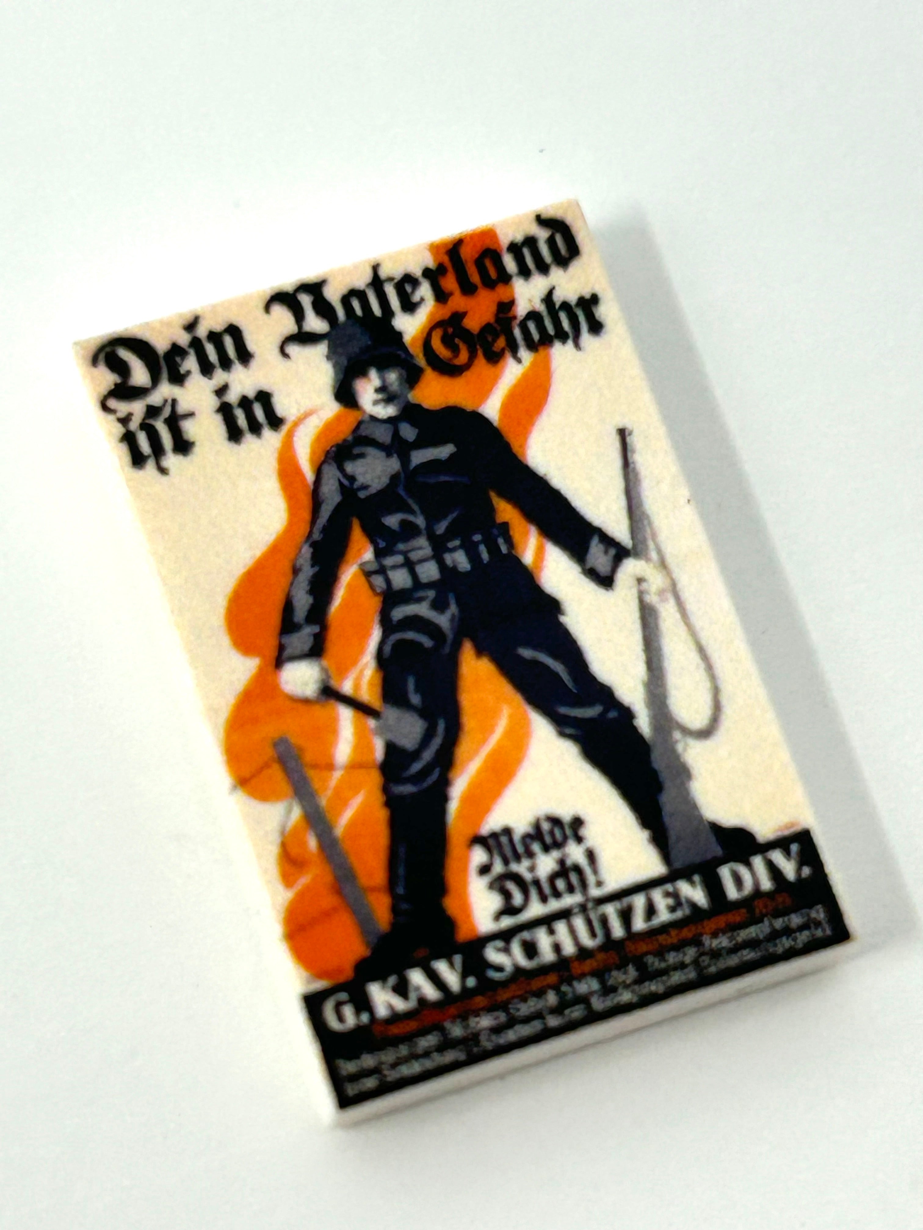 German poster 1919-1921 Fatherland is in Danger 112 – Panzer Bricklabs