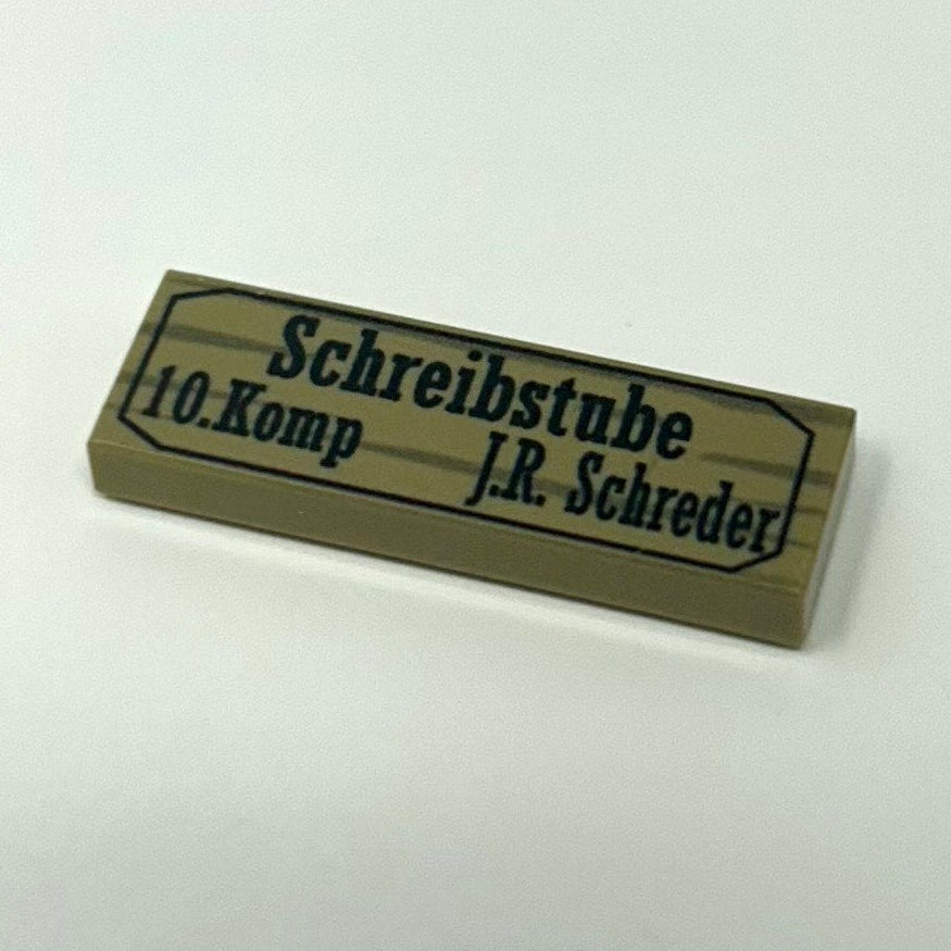 WW1 German Sign Screibstube (Orderly Room 10th Company) – Panzer Bricklabs