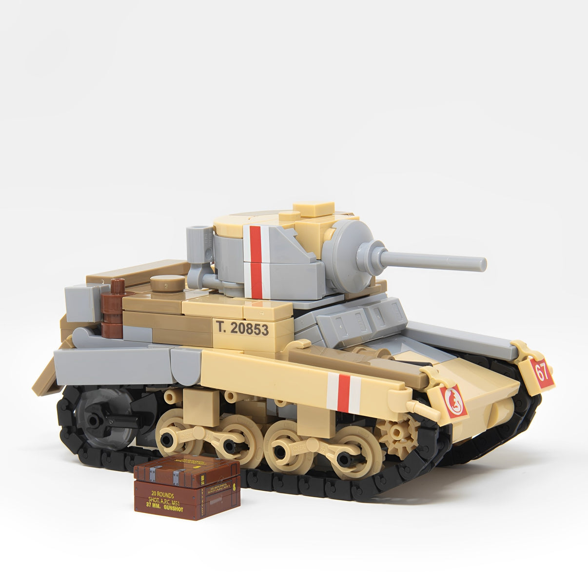 Stuart Mk. III (M3A1) - North Africa | 1:45 Scale. – Panzer Bricklabs