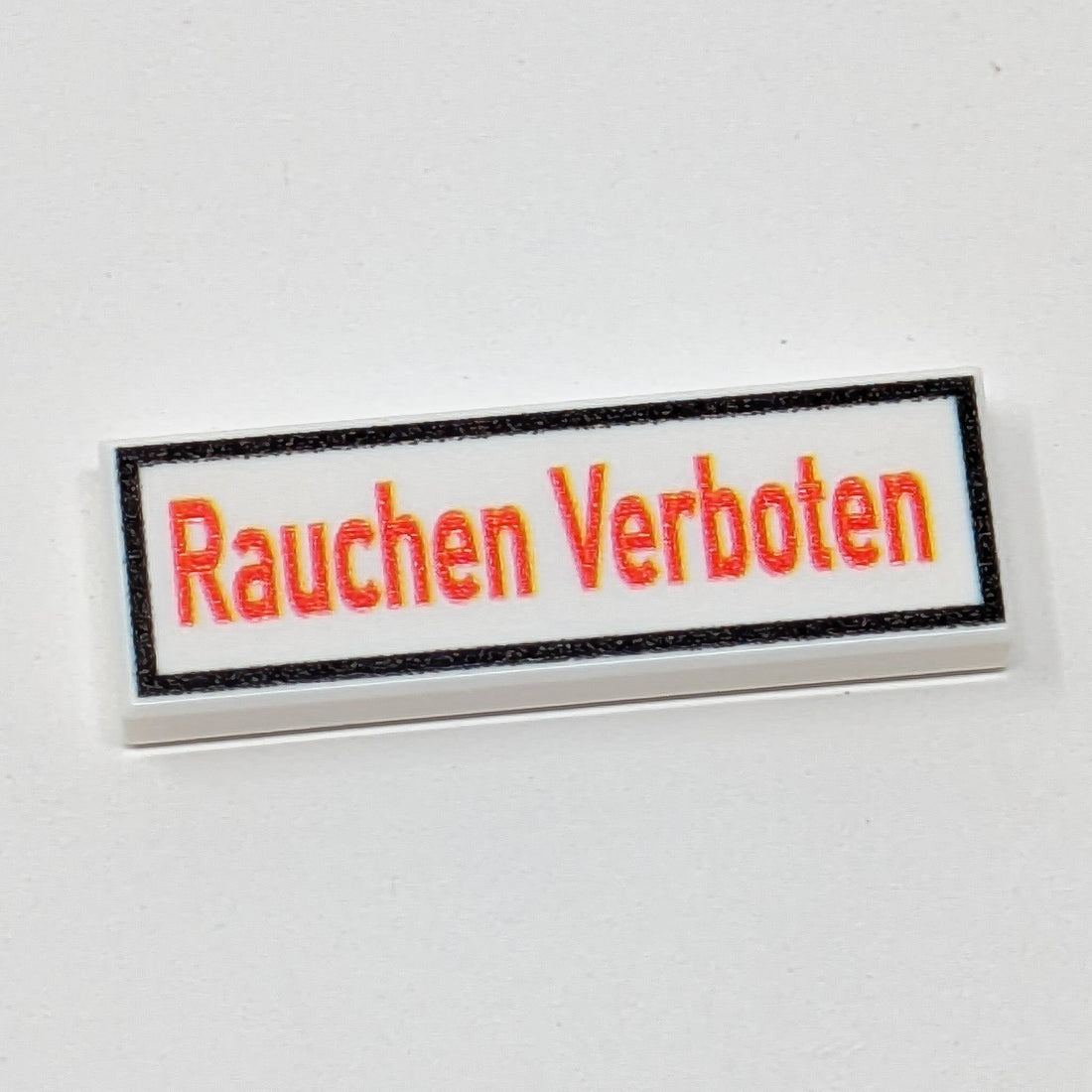 Rauchen Verboten Sign - 1x3 Tile – Panzer Bricklabs