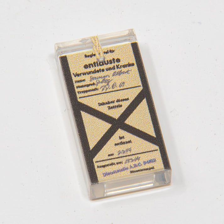 WW2 German Medical Tag Filled Out For An Individual Confirmed Deloused ...