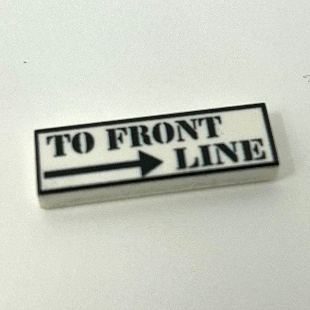 WW1 Sign To Front Line (White) – Panzer Bricklabs