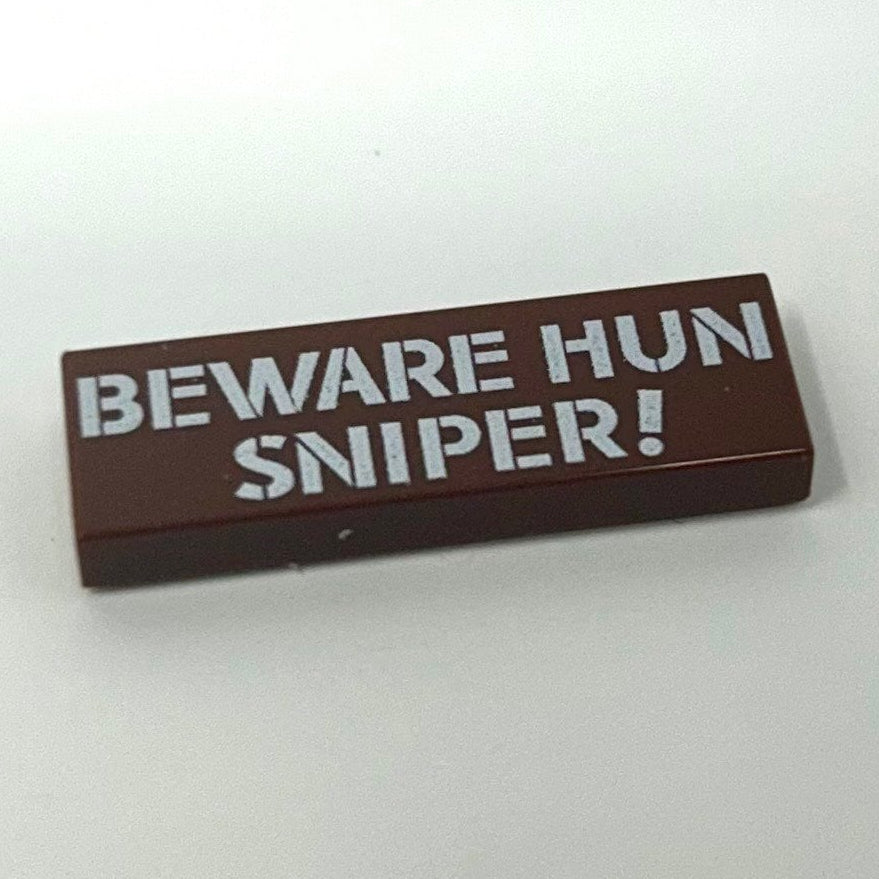 WW1 Sign Beware Hun Sniper – Panzer Bricklabs