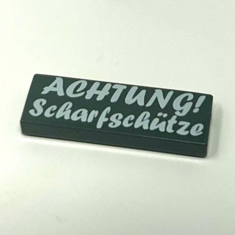 WW1 German sign Achtung! Scarfschutze (Attention Sniper) – Panzer Bricklabs