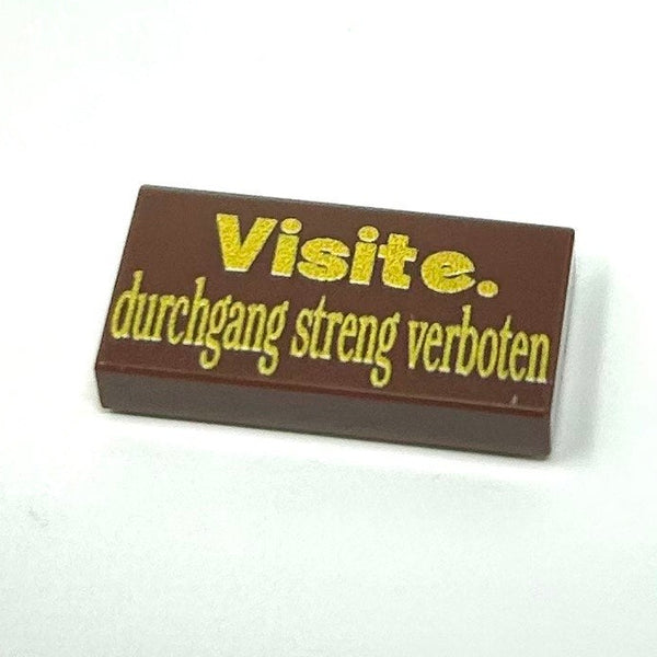 WW1 German Sign Visite durchgang streng verboten – Panzer Bricklabs