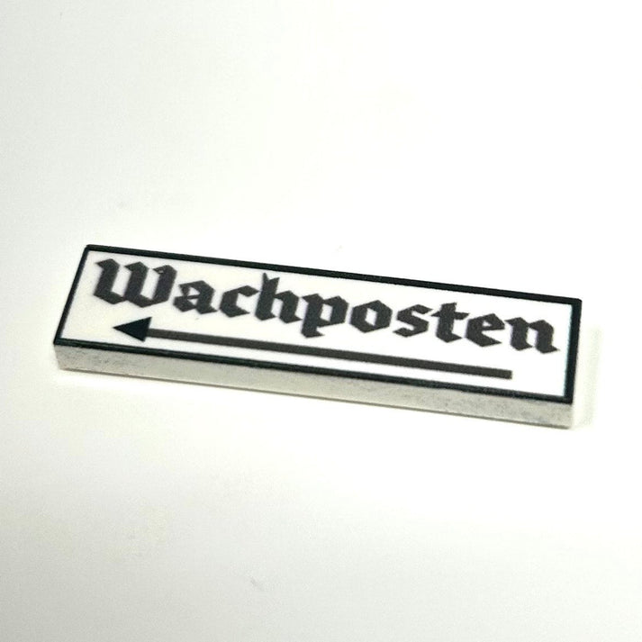 WW1 German sign Wachposten (Sentry Post) – Panzer Bricklabs